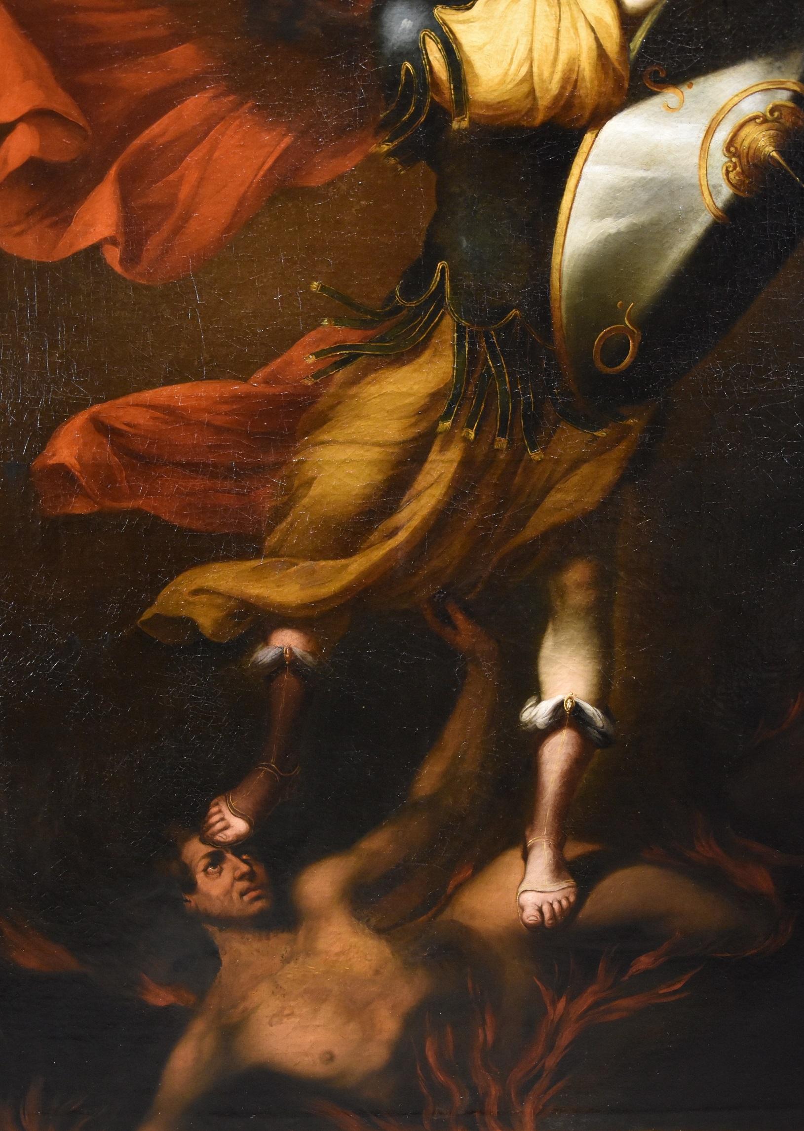 Saint Michael Archangel Marullo Paint oil on canvas 17th Century Old ...