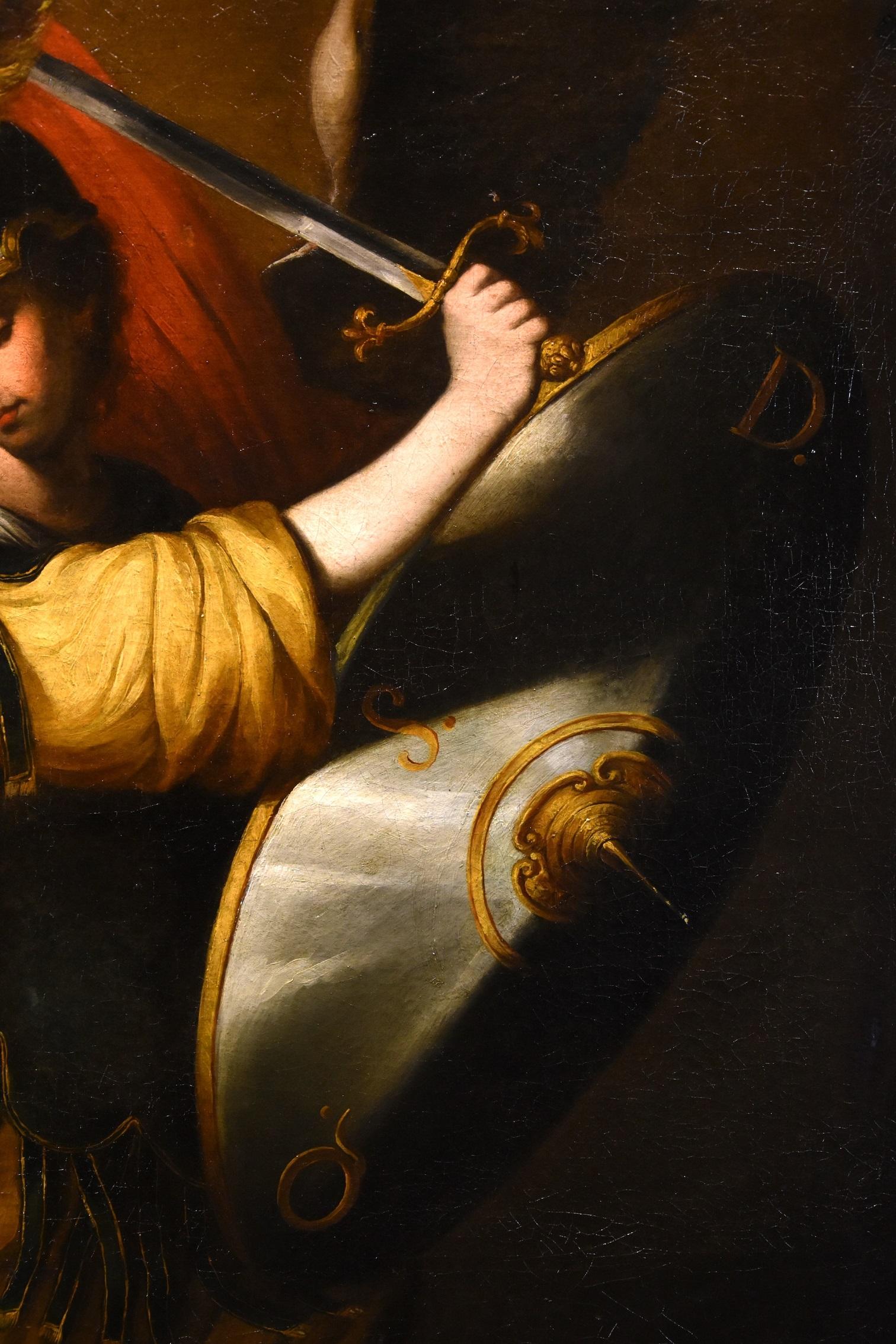 Saint Michael Archangel Marullo Paint oil on canvas 17th Century Old ...