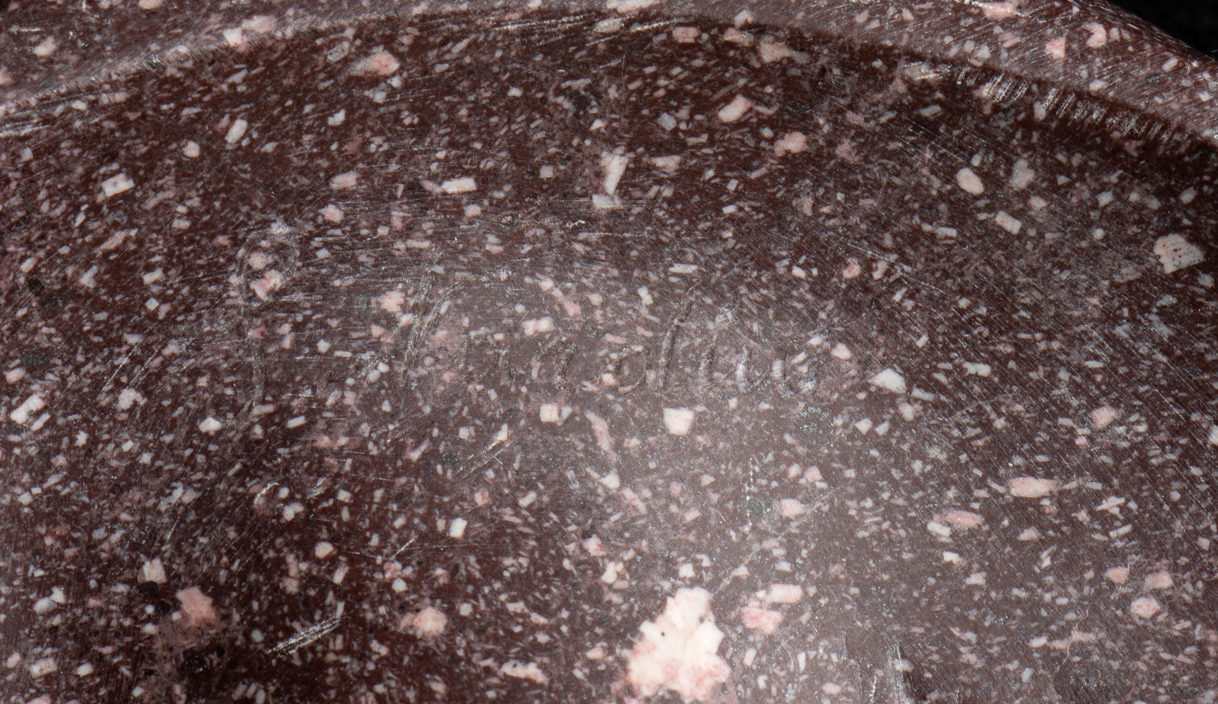 Giuseppe Nardini - Pair of Imperial Red Porphyry and Silver Sculpture ...