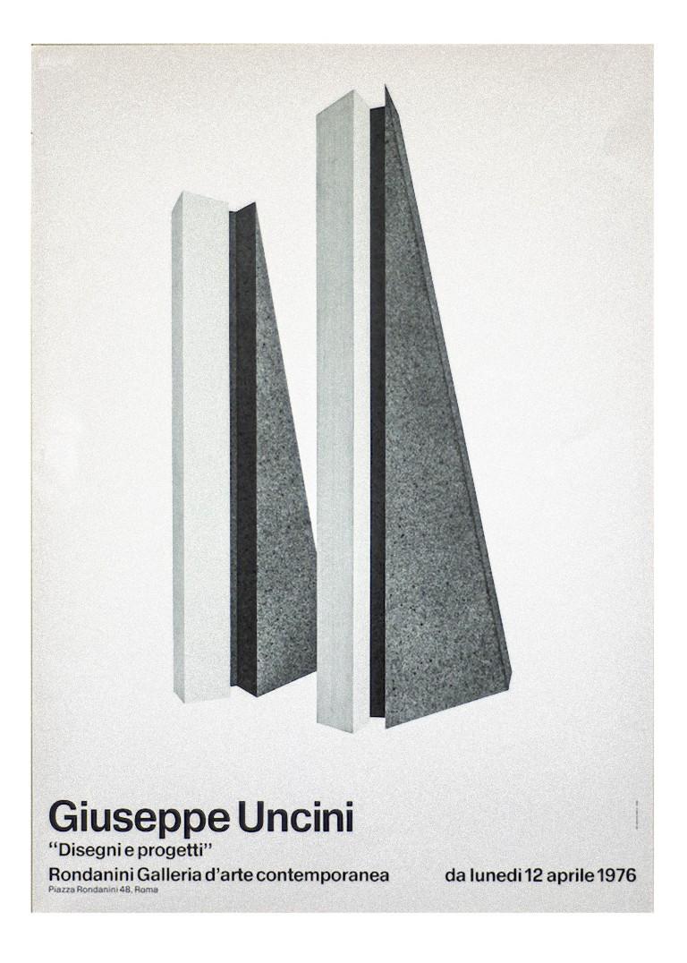 Giuseppe Uncini Exhibition Poster - Original Offset Print - 1976 For ...