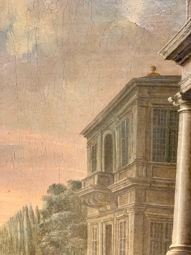 Giuseppe Zais Studio, Neoclassical Architectural Caprice with Figures ...
