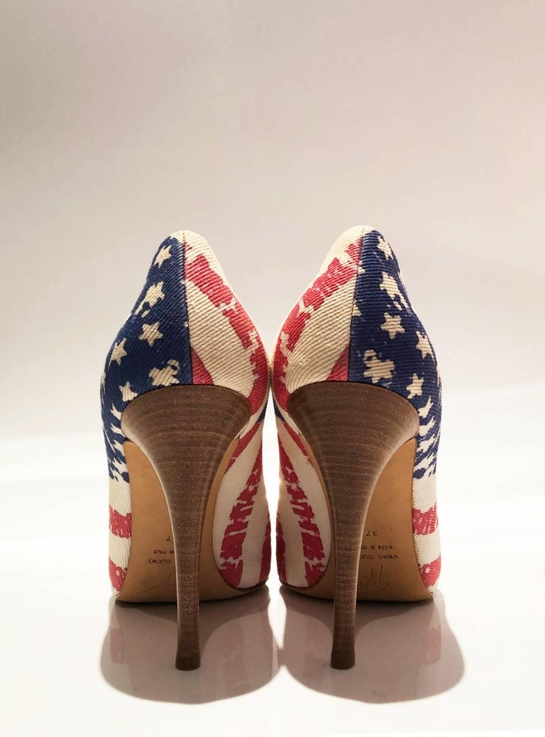 2000s Giuseppe Zanotti USA Flag Platform Heels Pumps at 1stDibs ...