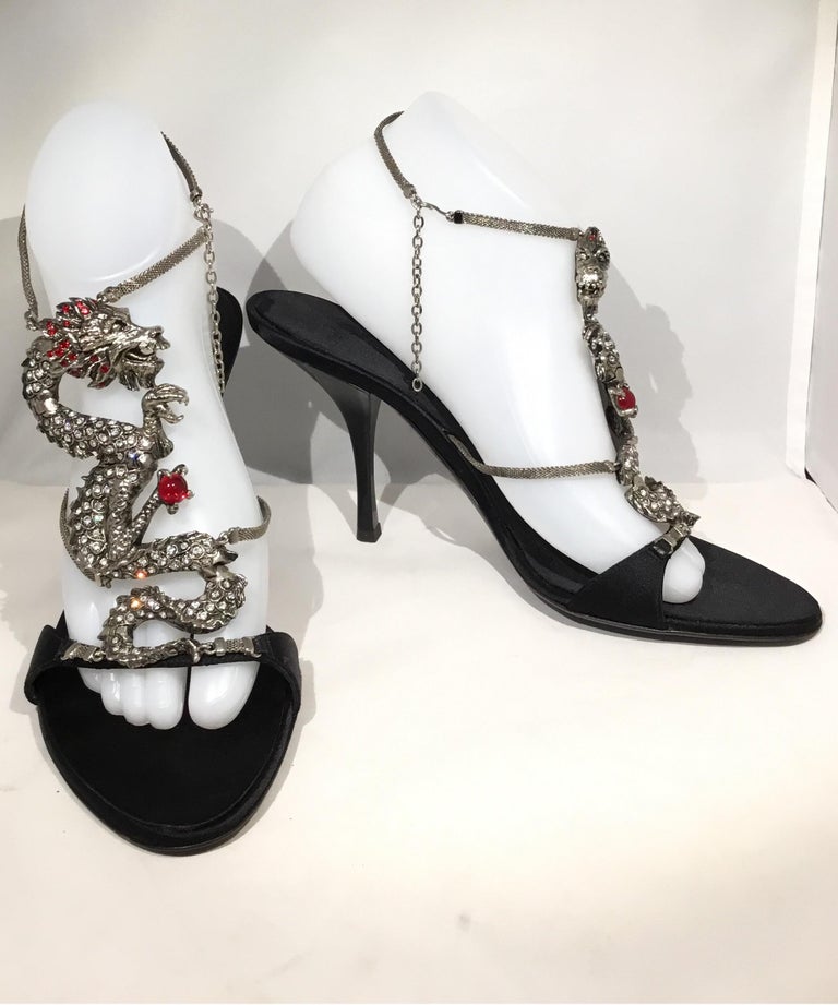 Giuseppe Zanotti Dragon with Rhinestone Sandal Heels at 1stDibs ...