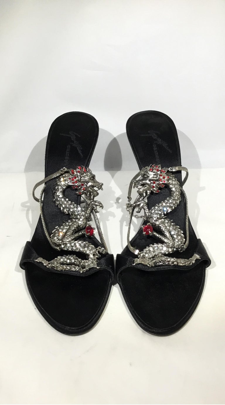 Giuseppe Zanotti Dragon with Rhinestone Sandal Heels at 1stDibs ...
