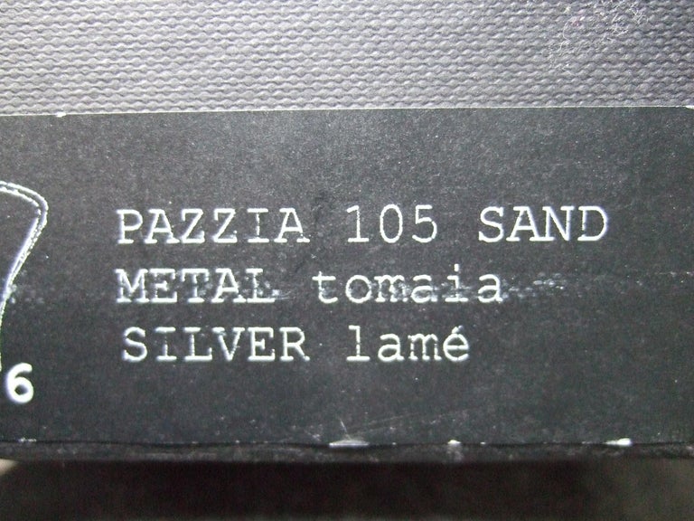 Giuseppe Zanotti Italian Silver Leather Avant-garde Platform Shoes 21st ...