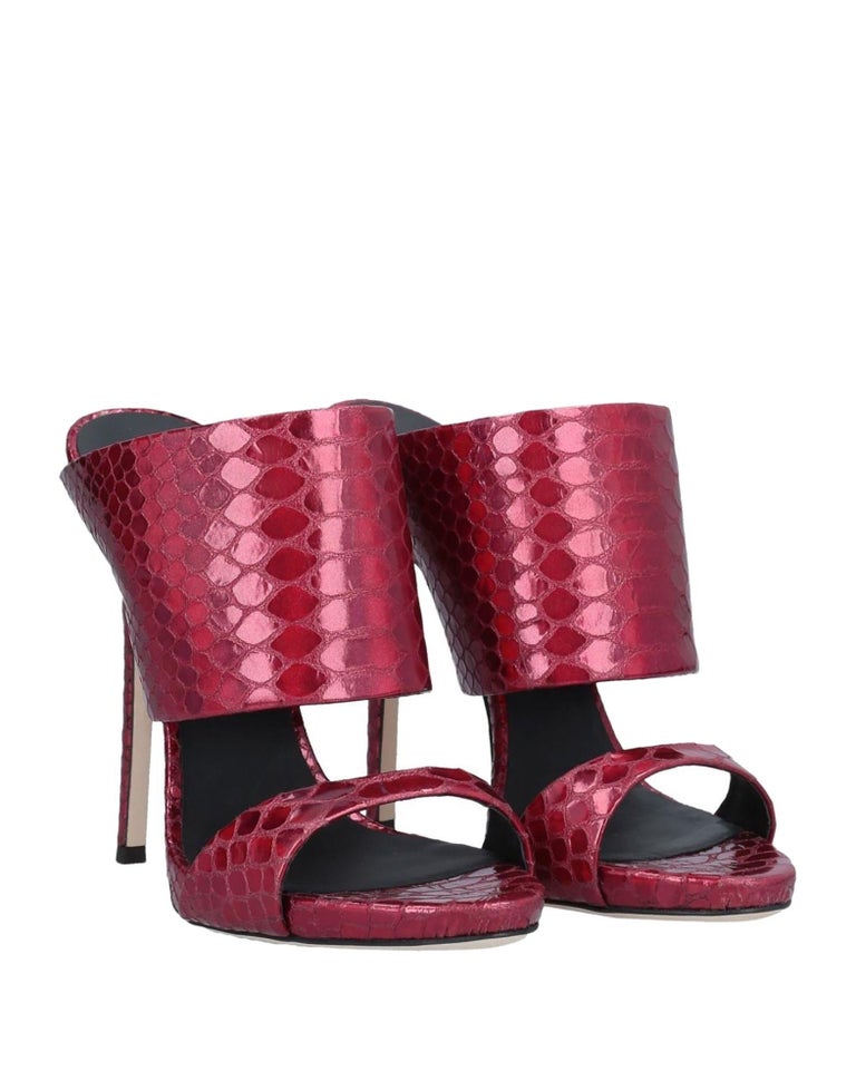 Giuseppe Zanotti NEW Cranberry Slides Mules Evening High Heels Sandals ...