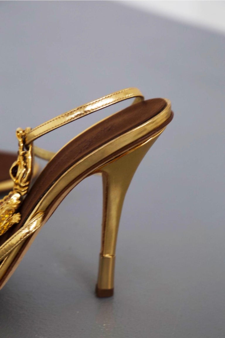 Giuseppe Zanotti Vintage Crocodile Jewel Shoes For Sale at 1stDibs