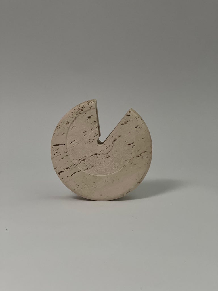 Giusti and Di Rosa “Eccentrico” Travertine Centerpiece For Sale at 1stDibs