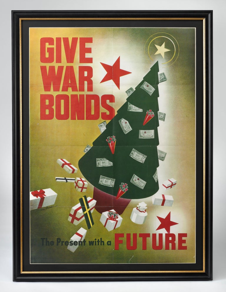 "Give War Bonds. The Present with a Future." Vintage WWII U.S. Treasury ...