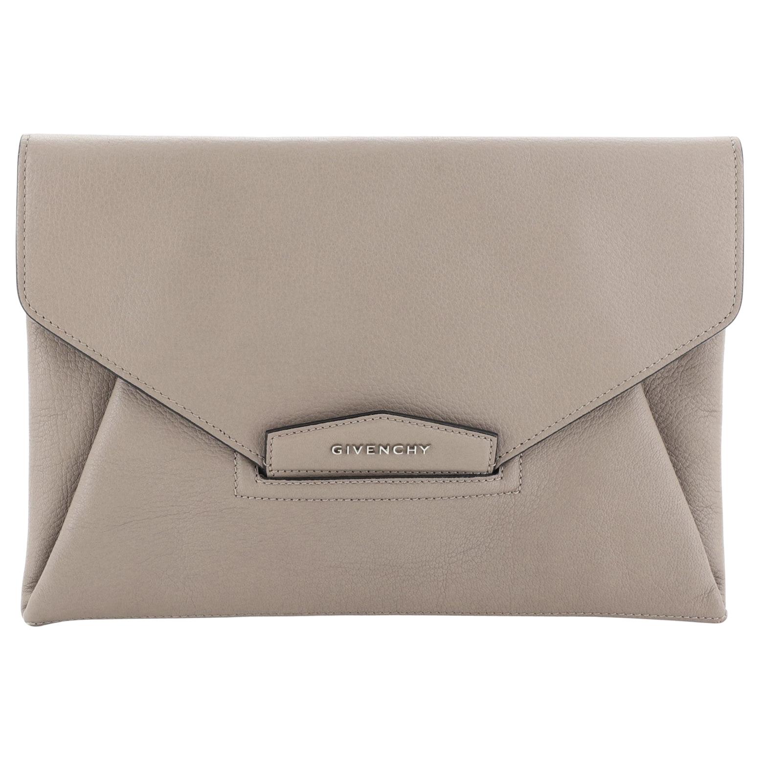 Givenchy Antigona Envelope Clutch Leather Medium at 1stDibs