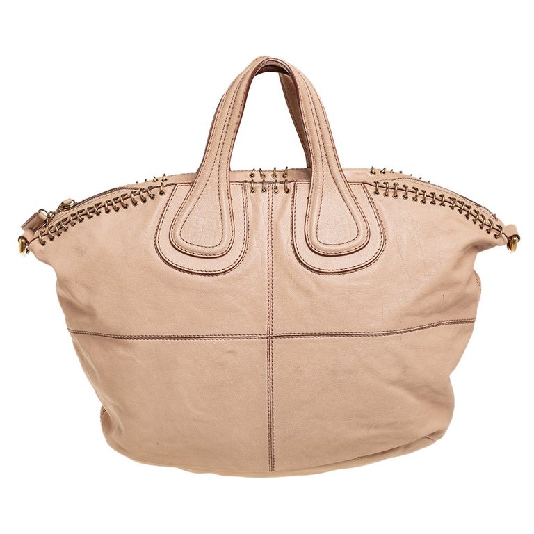 Givenchy Beige Leather Ring Embellished Nightingale Bag at 1stDibs