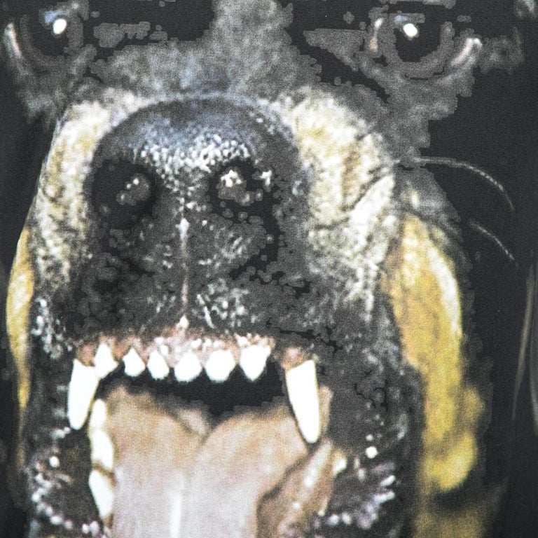 Givenchy Black Cotton Rottweiler Print Cuban Fit T-Shirt S For Sale at ...