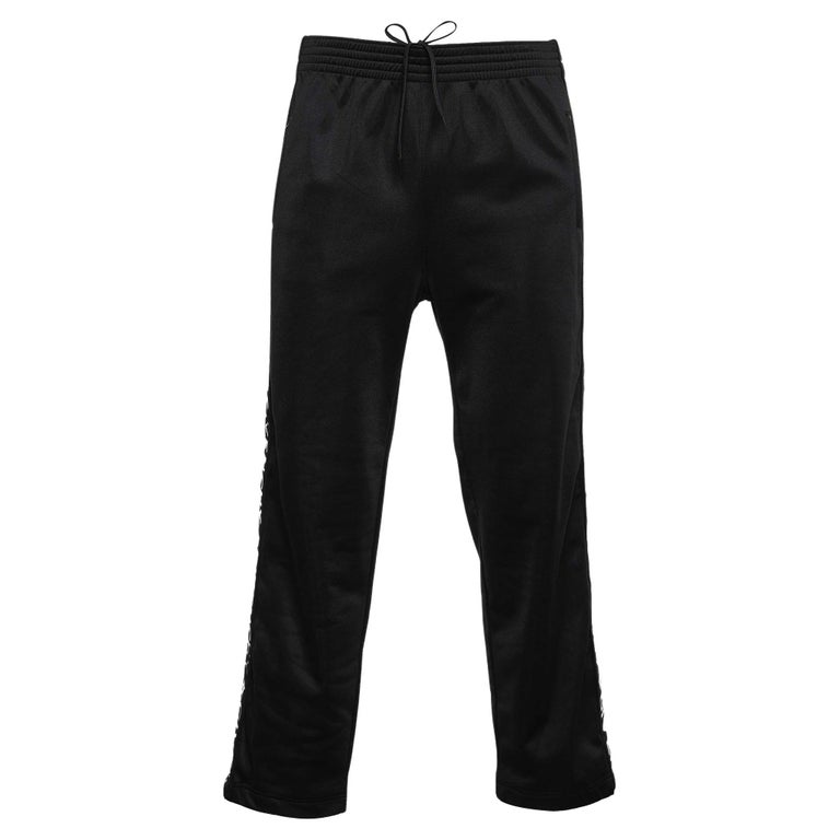 Givenchy Black Jersey Logo Tape Trimmed Trackpants L For Sale at 1stDibs