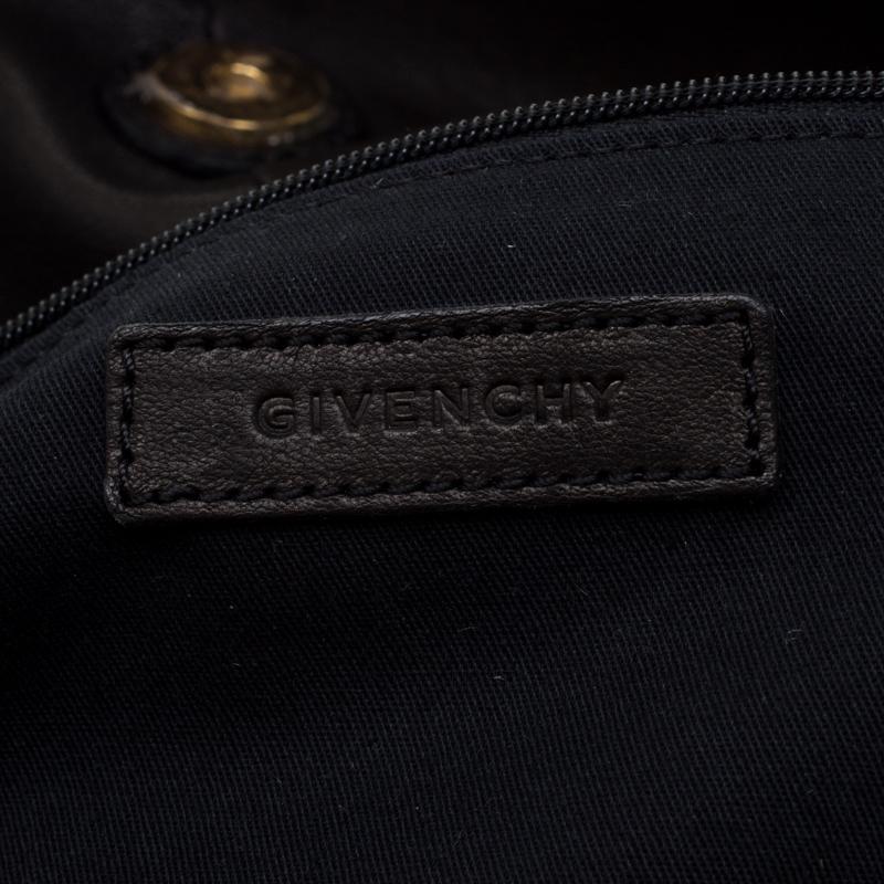 Givenchy Black Lace Apron Leather George V Tote For Sale at 1stDibs