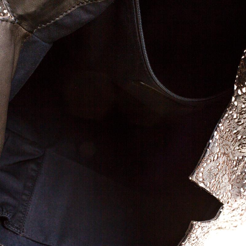 Givenchy Black Lace Apron Leather George V Tote For Sale at 1stDibs