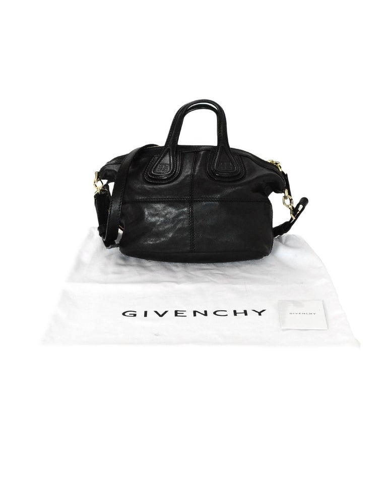 Givenchy Black Lambskin Leather Micro Nightingale Crossbody Bag For ...