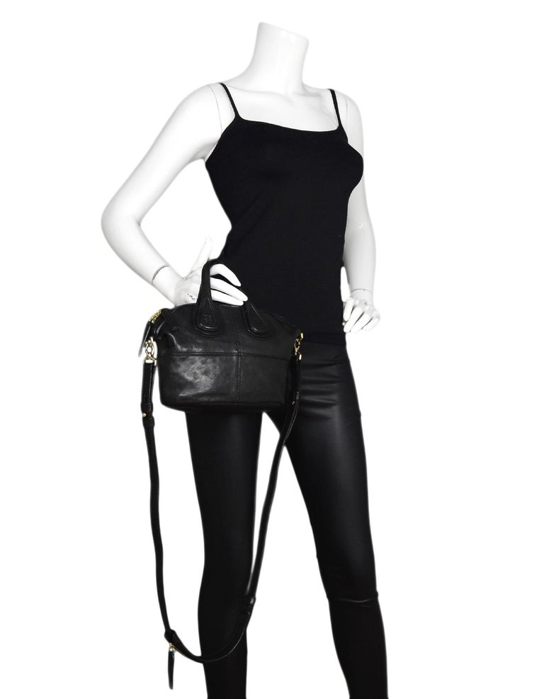 Givenchy Black Lambskin Leather Micro Nightingale Crossbody Bag For ...