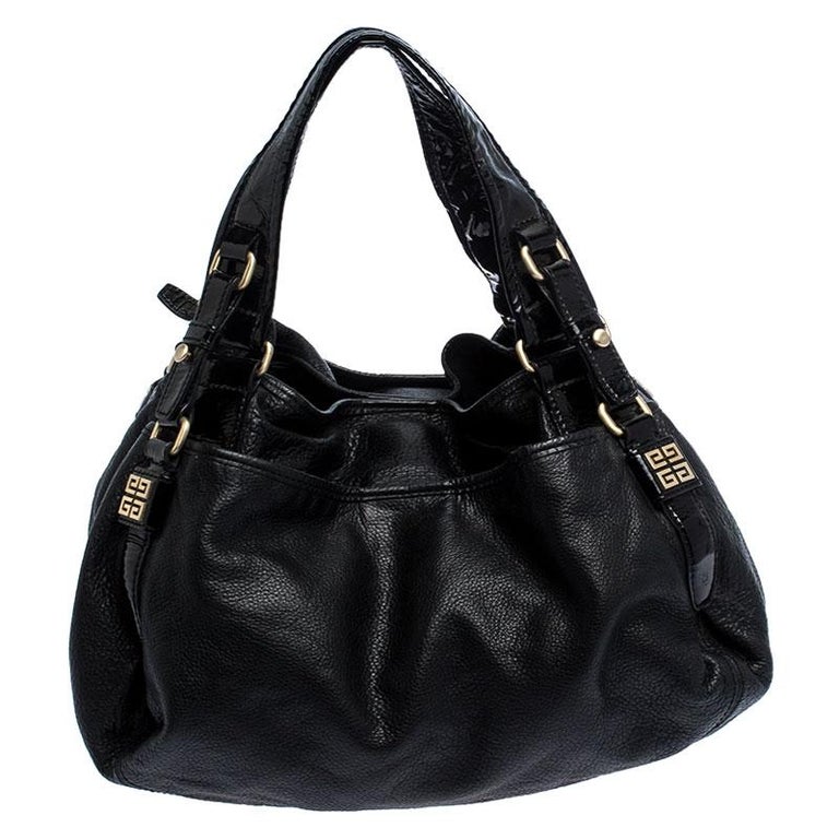 Givenchy Black Leather and Patent Leather Hobo For Sale at 1stDibs ...