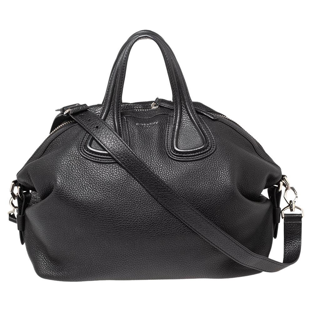 Givenchy Blue/Brown Monogram Denim and Leather Shoulder Bag For Sale at ...