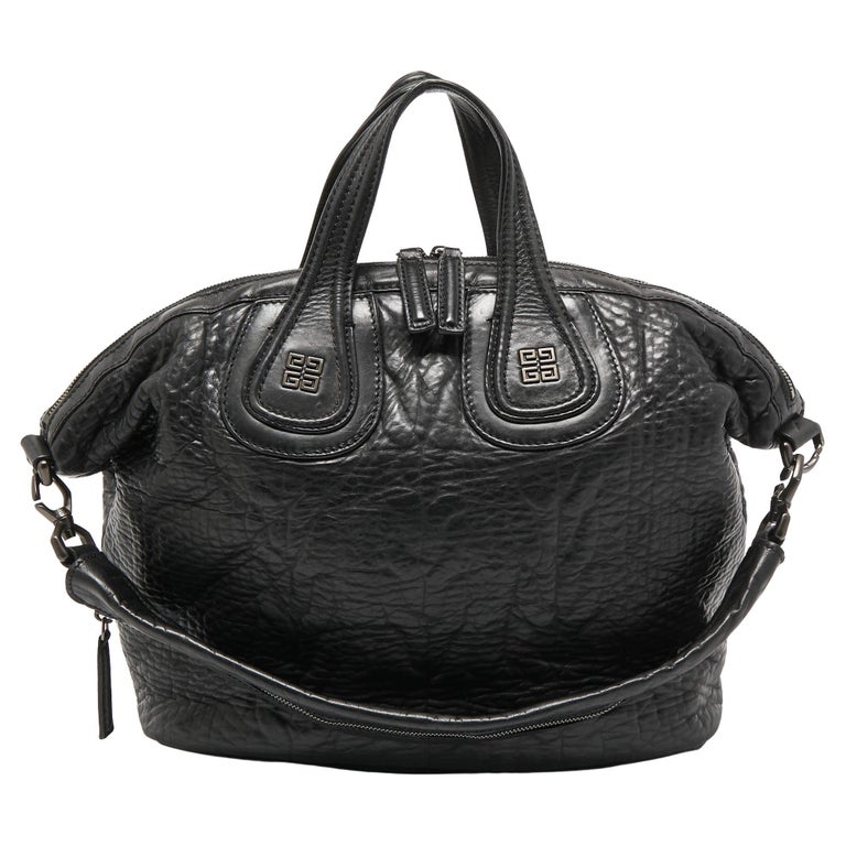 Givenchy Black Leather Medium Nightingale Satchel For Sale at 1stDibs