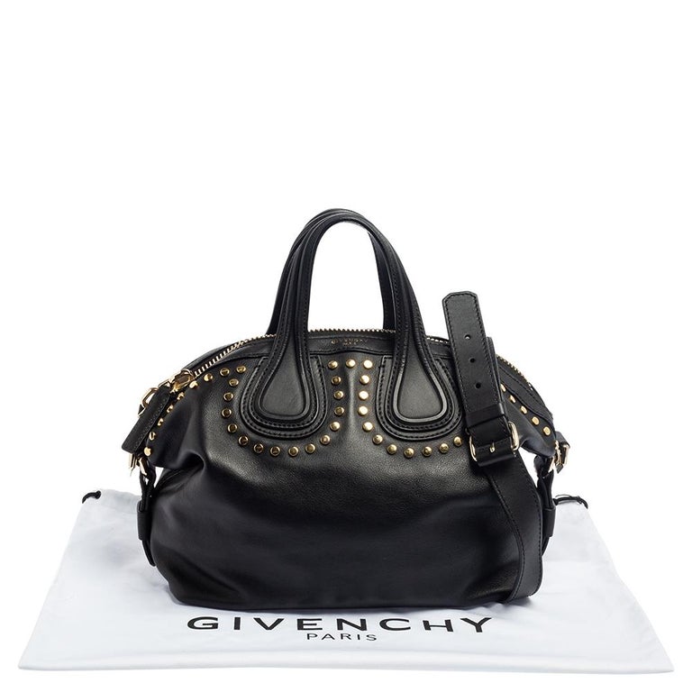 Givenchy Black Leather Nightingale Studded Satchel For Sale at 1stDibs