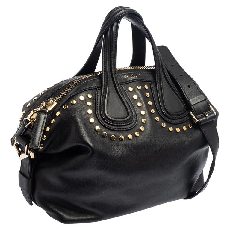 Givenchy Black Leather Nightingale Studded Satchel For Sale at 1stDibs