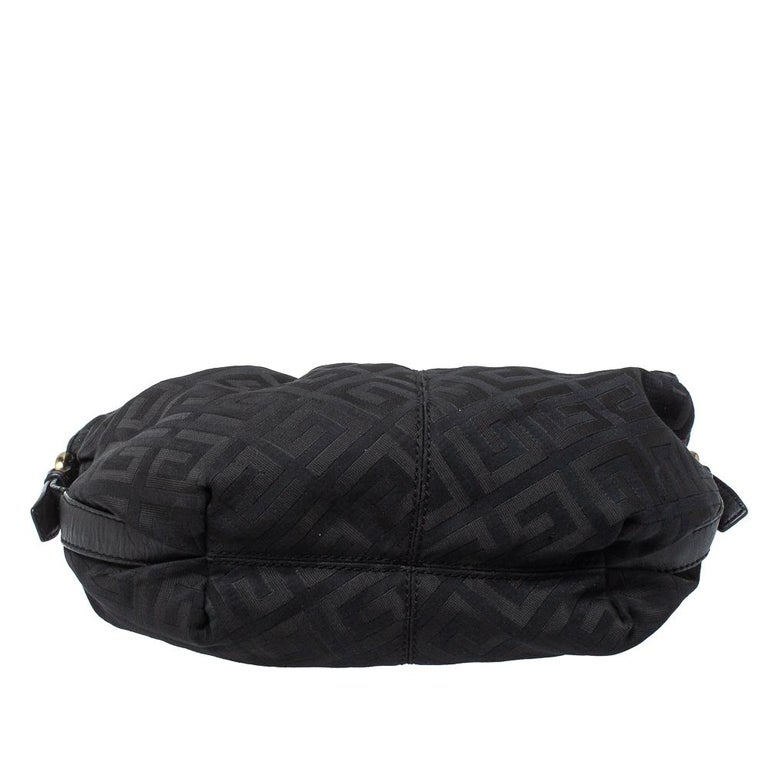 Givenchy Black Monogram Canvas And Leather Hobo at 1stDibs