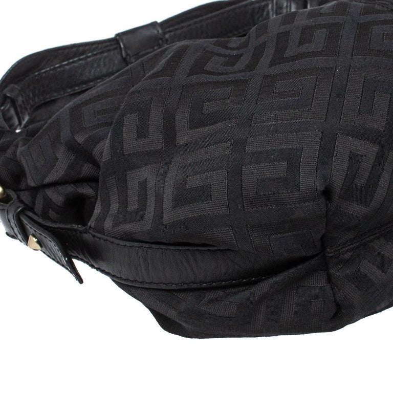 Givenchy Black Monogram Canvas And Leather Hobo at 1stDibs