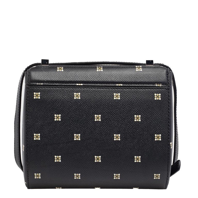 Givenchy Black Printed Leather Mini Pandora Box Shoulder Bag at 1stDibs