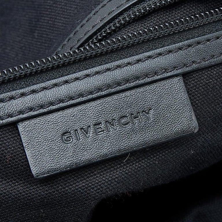 Givenchy Black/Red Floral Print Nylon And Leather Backpack at 1stDibs