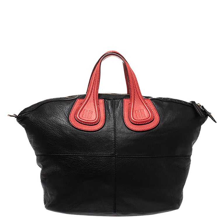 Givenchy Black/Red Leather Nightingale Satchel at 1stDibs