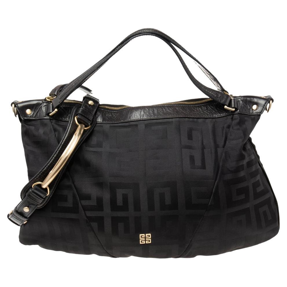 Givenchy Black Signature Nylon Hobo at 1stDibs
