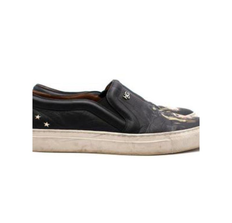 Givenchy Black Skate Rottweiler Slip-on Sneakers For Sale at 1stDibs