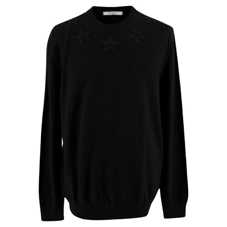 Givenchy Black Wool Knit Star Jumper For Sale at 1stDibs