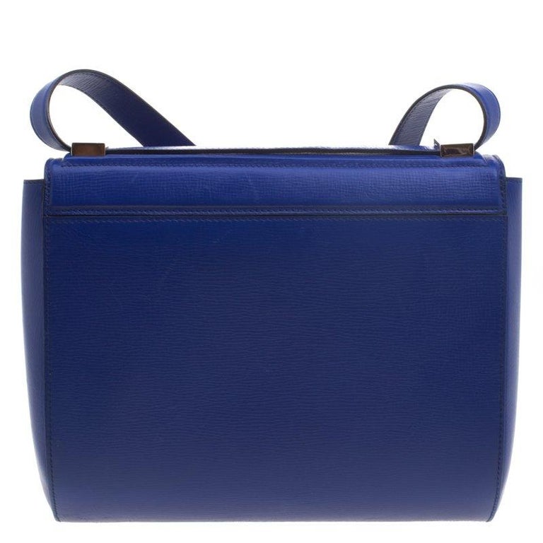 Givenchy Blue Leather Medium Pandora Box Bag For Sale at 1stDibs