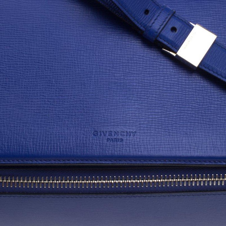 Givenchy Blue Leather Medium Pandora Box Bag For Sale at 1stDibs