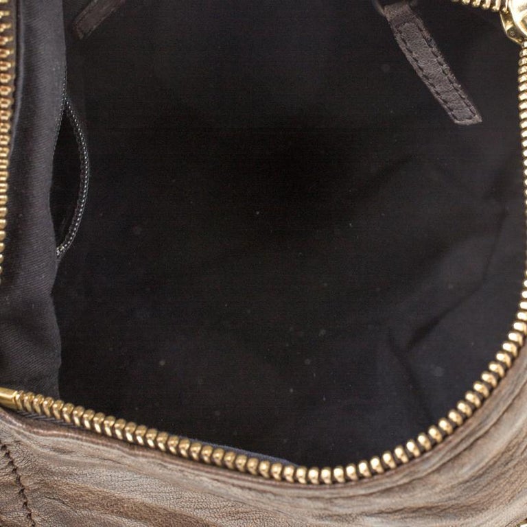 Givenchy Brown Crinkled Leather Medium Pandora Shoulder Bag For Sale at ...
