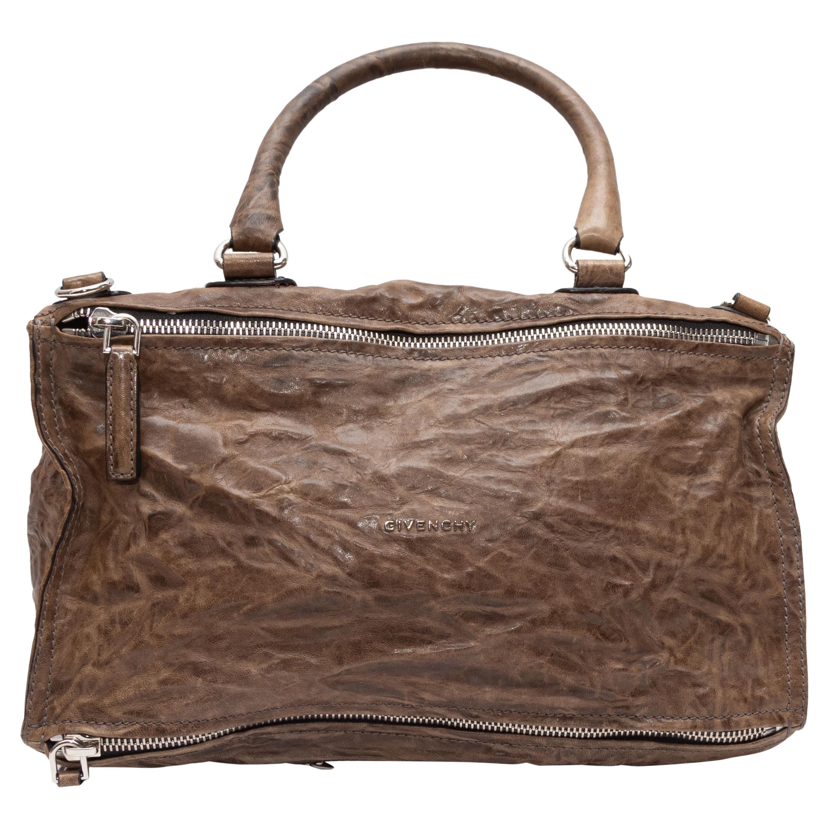 Vintage Authentic Givenchy White Ivory with Gold Leather Handbag France ...