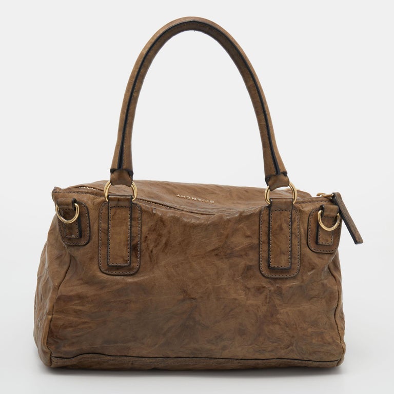 Givenchy Brown Leather Large Pandora Shoulder Bag For Sale at 1stDibs