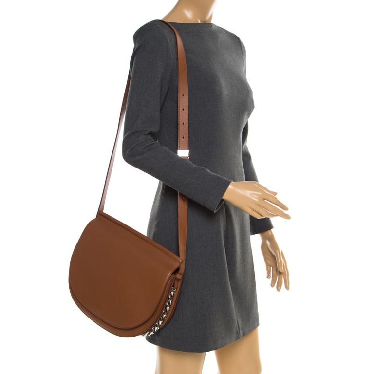 Givenchy Brown Leather Mini Infinity Saddle Bag For Sale at 1stDibs