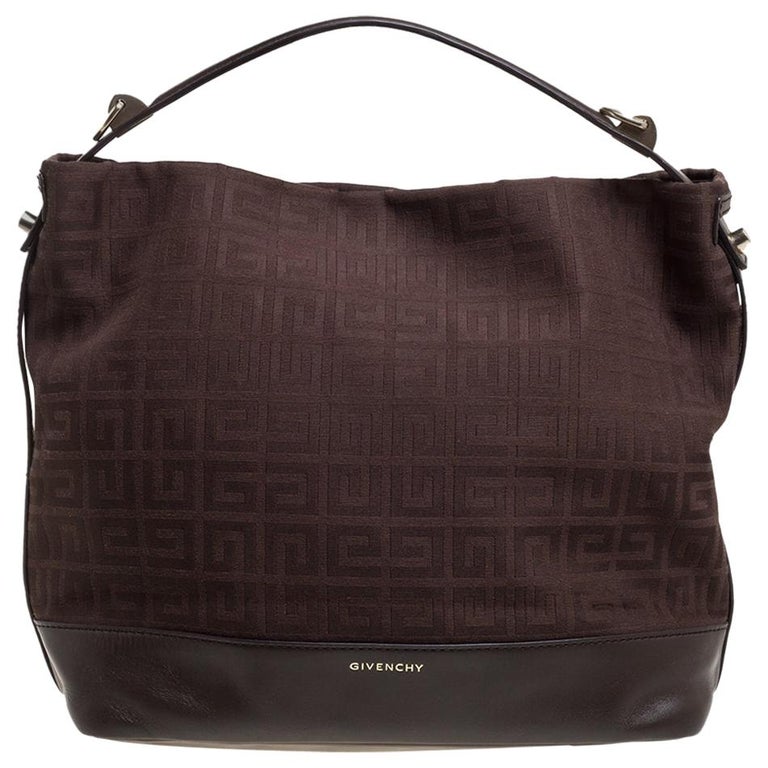 Givenchy Brown Monogram Canvas and Leather Hobo at 1stDibs
