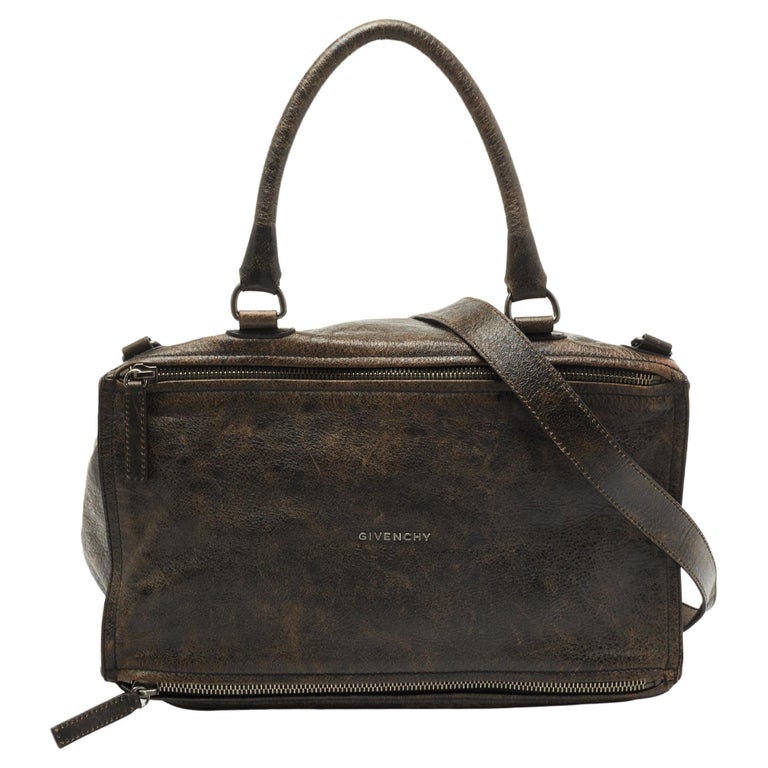 Givenchy Brown Two Tone Leather Large Pandora Shoulder Bag For Sale at ...