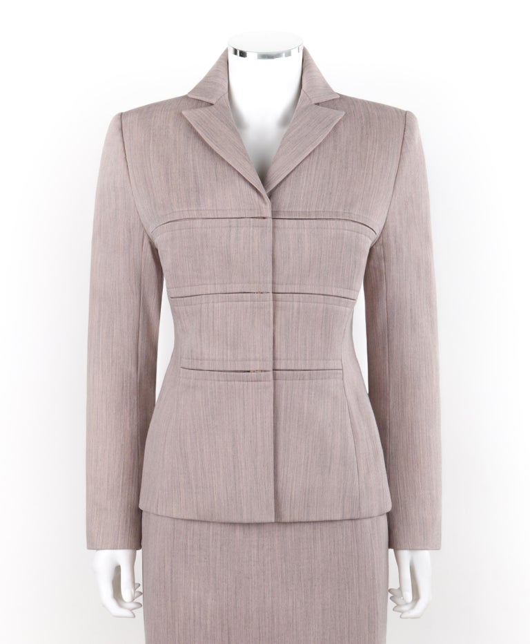 GIVENCHY Couture A/W 1998 ALEXANDER McQUEEN 2pc Tailored Blazer Skirt ...