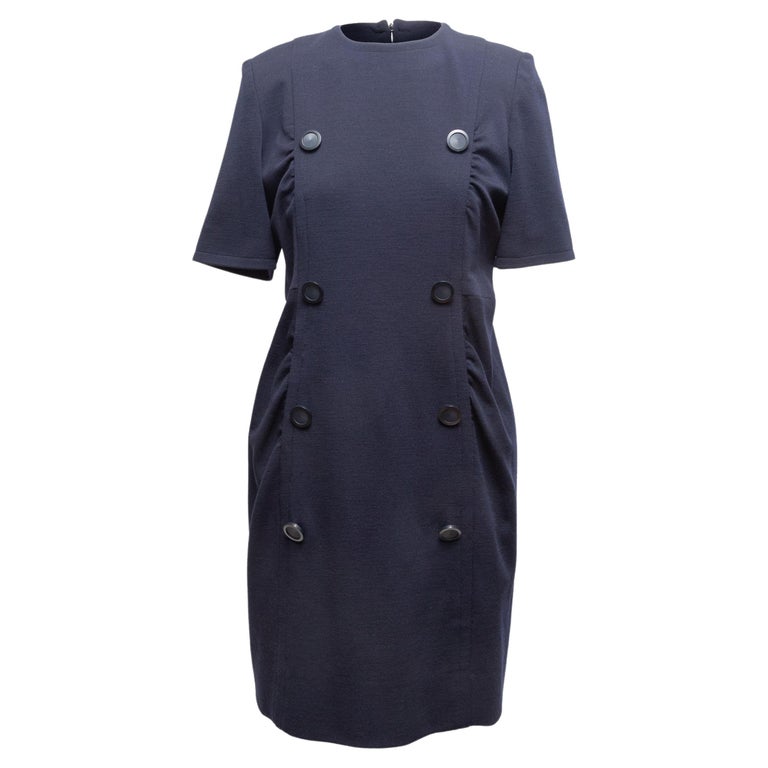 Givenchy Couture - Robe en laine bleu marine, printemps/été 1996 En ...