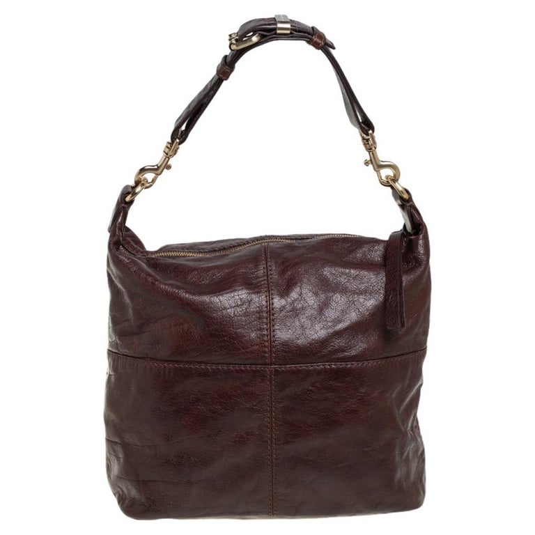 Givenchy Dark Brown Leather Hobo at 1stDibs