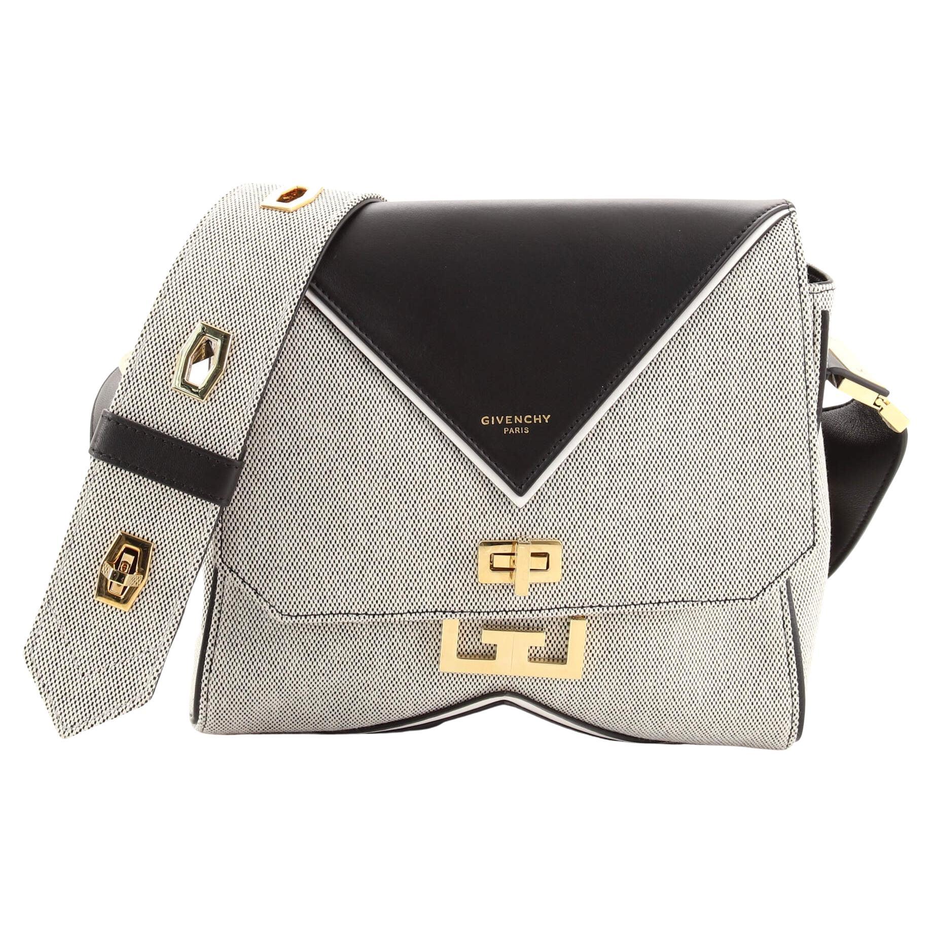 Givenchy Beige/Grey Monogram Canvas and Leather Hobo For Sale at 1stDibs