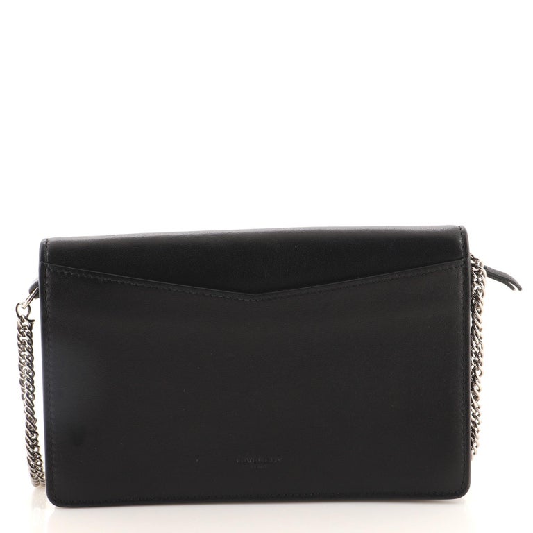 Givenchy Emblem Wallet on Chain Embossed Leather at 1stDibs