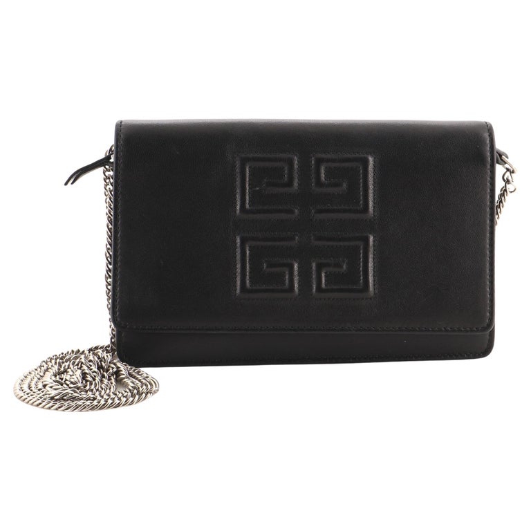 Givenchy Emblem Wallet on Chain Embossed Leather at 1stDibs