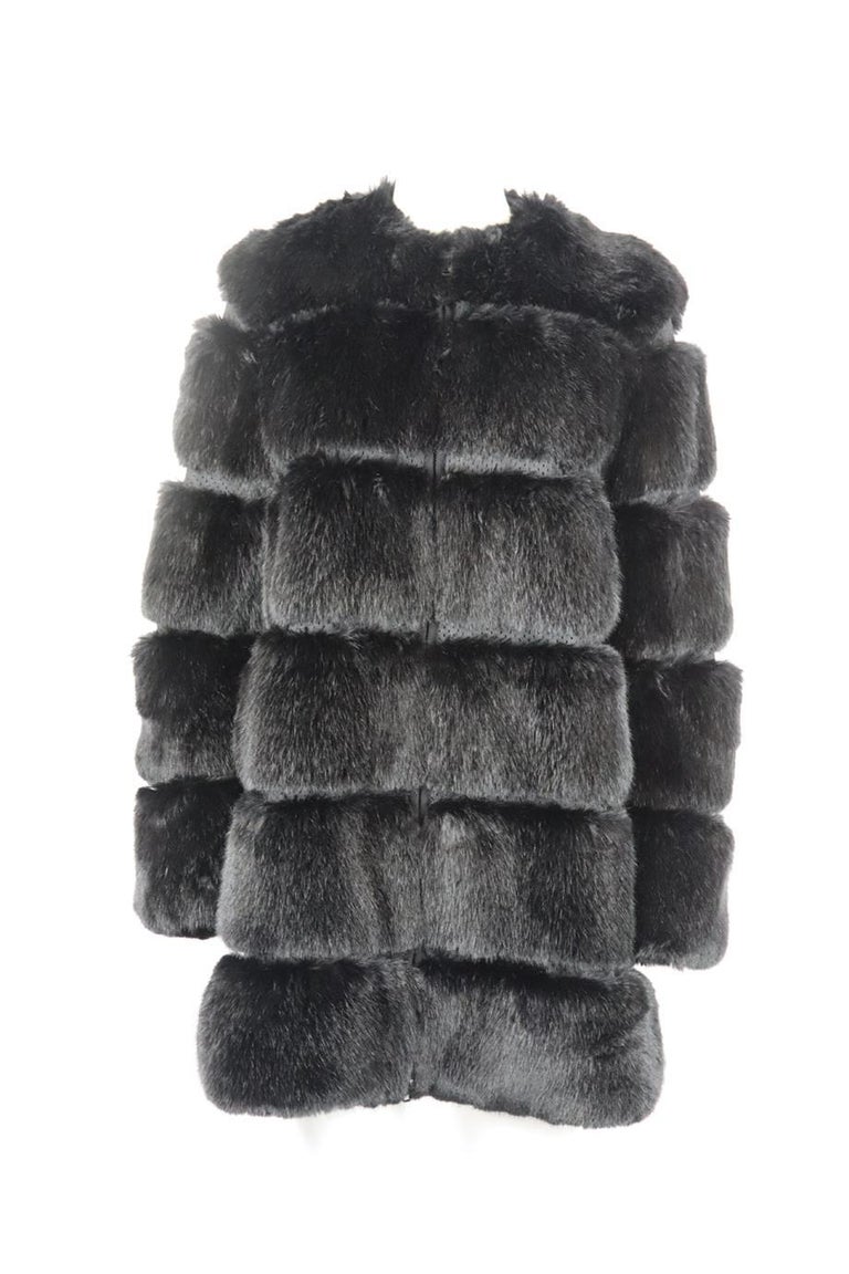Givenchy Faux Fur And Mesh Coat Small For Sale at 1stDibs