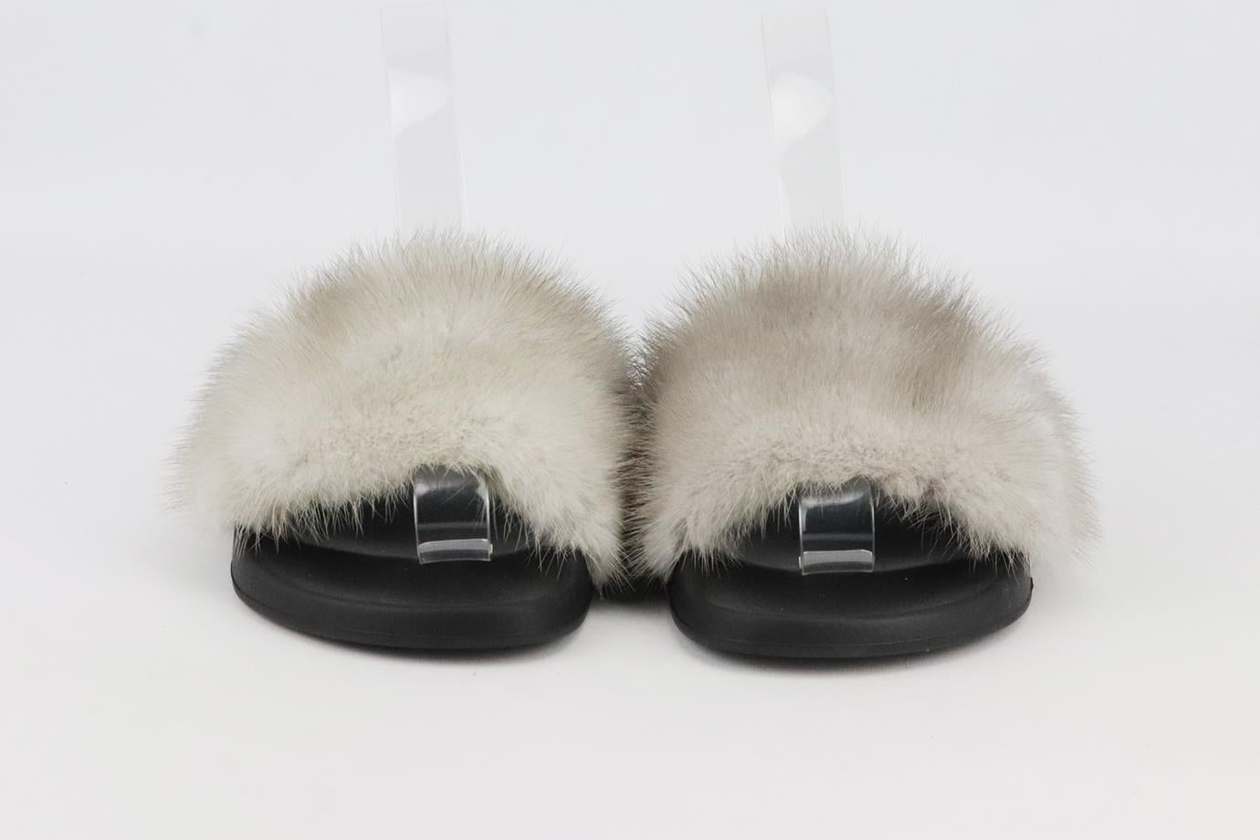 Givenchy Fur And Rubber Slides EU 38 UK 5 US 8 For Sale at 1stDibs ...